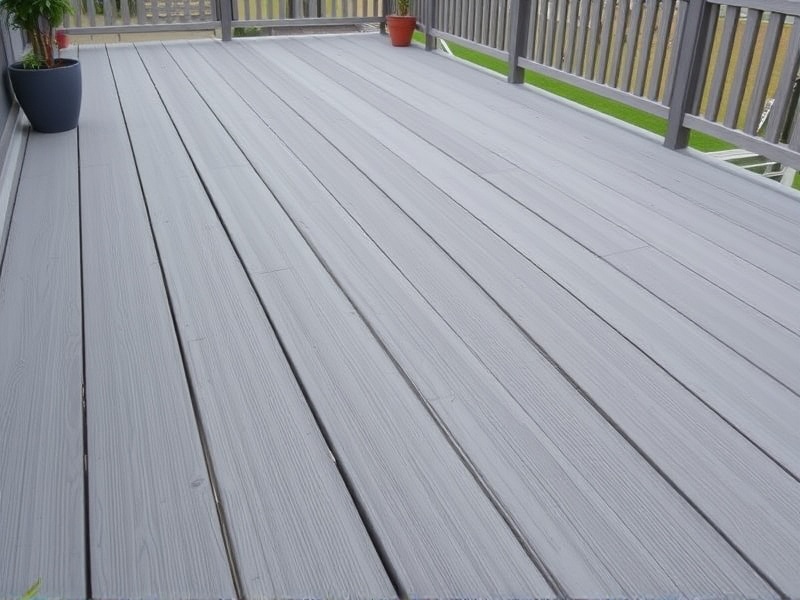 non-slip grey composite decking
